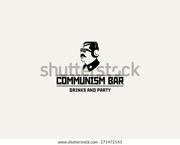 Communism Style Logo Restaurant Bar Design: vector de stock (libre de ...