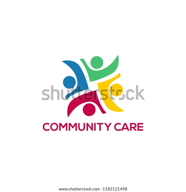 Community Care Logo Design Vector Illustration Stock Vector (Royalty ...