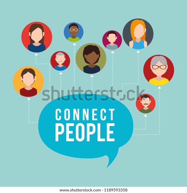 Community Connect People Stock Vector (Royalty Free) 1189593358