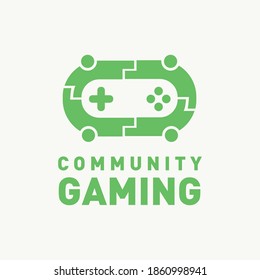 Community Gaming Logo Design Template Stock Vector (Royalty Free ...