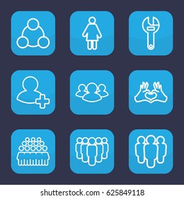 Community Icon Set 9 Outline Community Stock Vector (Royalty Free ...