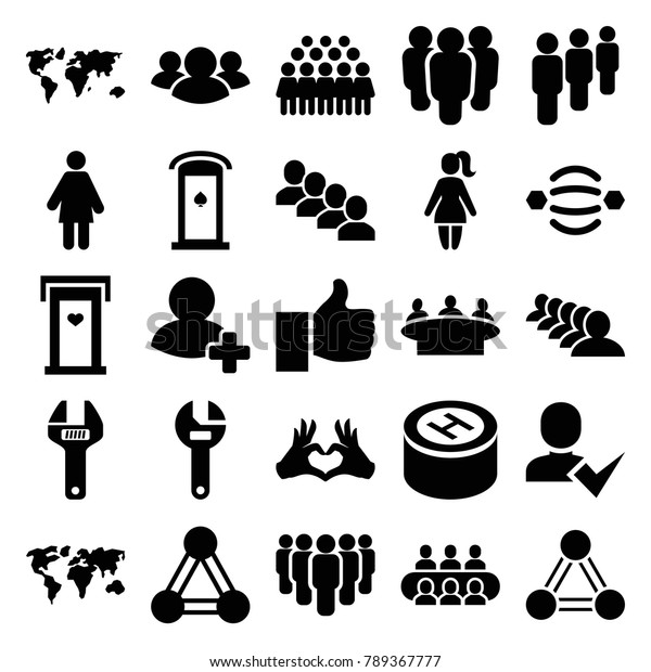 Community Icons Set 25 Editable Filled Stock Vector (Royalty Free ...