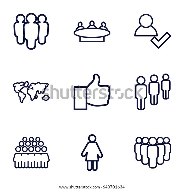 Community Icons Set Set 9 Community Stock Vector (Royalty Free) 640701634