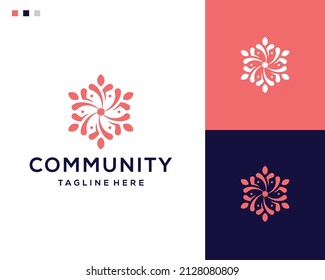 Community Leaf Logo Design Template Stock Vector (Royalty Free) 2128080809 | Shutterstock