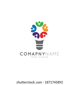 Community Light Logo Design Template Stock Vector (Royalty Free ...