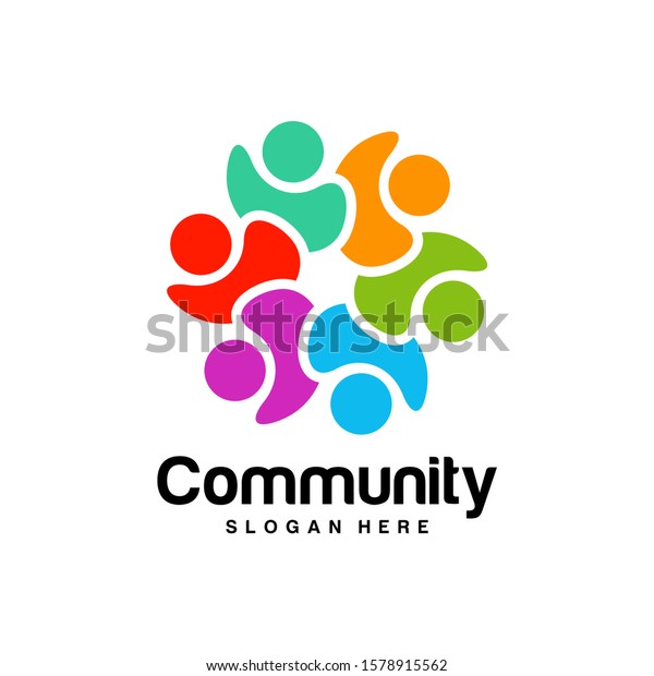 Community Logo Design Inspiration Vector Template: เวกเตอร์สต็อก (ปลอด ...