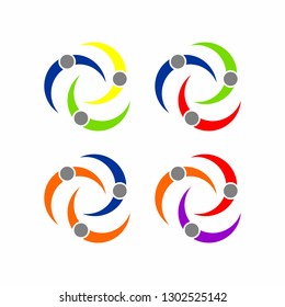 Human Logo Element Set Stock Vector (Royalty Free) 1068072161