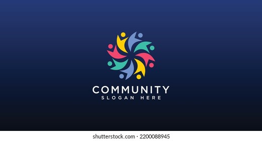 Community People Logo Vector Design Stock Vector (Royalty Free ...