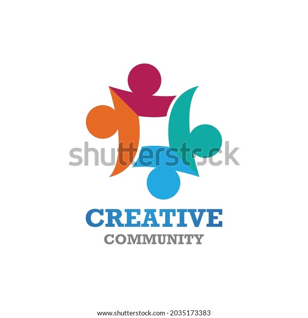 Community Social Logo Icon Design Template Stock Vector (Royalty Free ...
