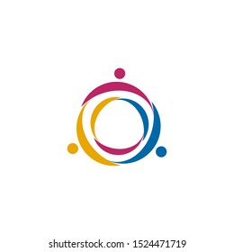 Community Team Work Illustration Logo Design Stock Vector (Royalty Free ...