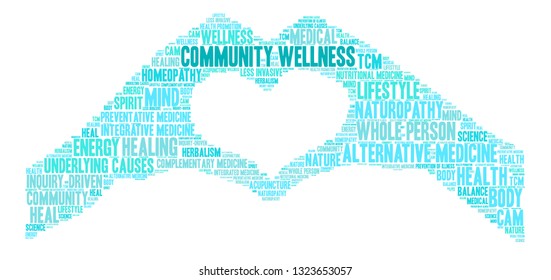 Community Wellness Word Cloud On White Stock Vector (Royalty Free ...