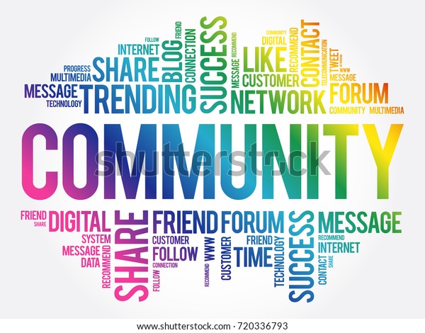 Community Word Cloud Collage Business Concept Stock Vector (Royalty ...