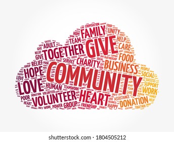 Community Word Cloud Collage Social Concept Stock Vector (Royalty Free ...