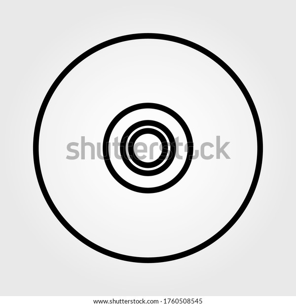 Compact Disc Storage Icon Outline Vector Stock Vector (Royalty Free ...