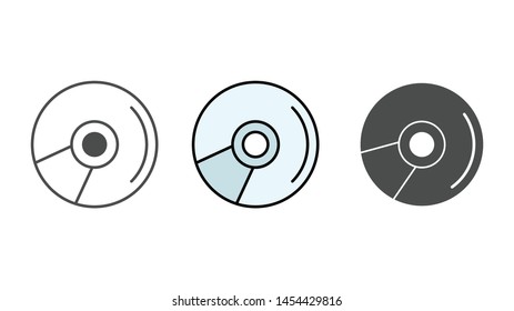 Compact Disc Vector Icon Sign Symbol Stock Vector (Royalty Free ...