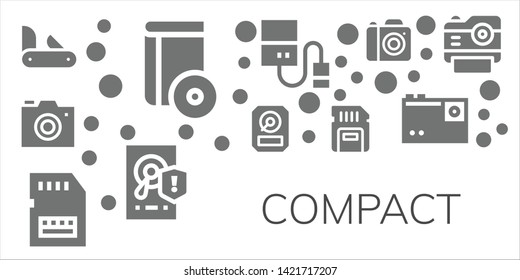 Compact Icon Set 11 Filled Compact Stock Vector (Royalty Free ...