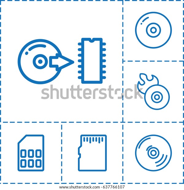 Compact Icon Set 6 Compact Outline Stock Vector (Royalty Free ...