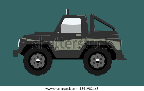 Compact Offroad Suv Car Side View Stock Vector (Royalty Free ...