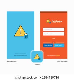Warning Modal Card Ui Design Template Stock Vector (Royalty Free ...
