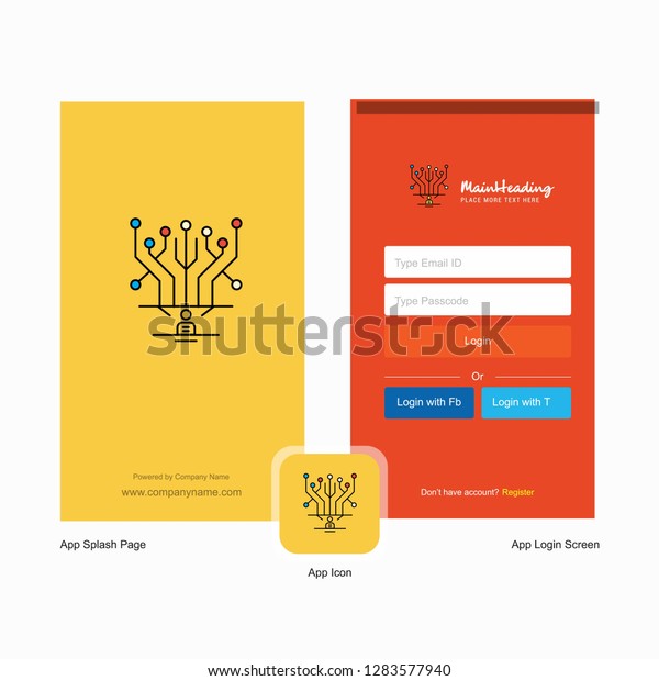 Company Circuit Splash Screen Login Page Stock Vector (Royalty Free ...