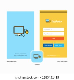 Company Computer Splash Screen Login Page Stock Vector (Royalty Free ...