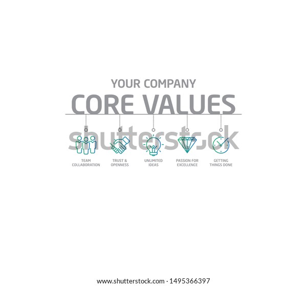 Company Core Values Graphic Illustration Simple Stock Vector (Royalty ...