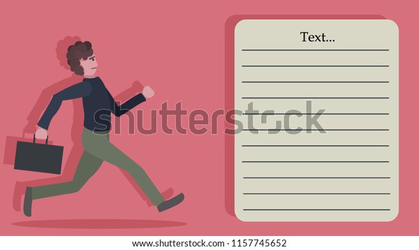 Company Employee Rushing Work Stock Vector (Royalty Free) 1157745652 ...