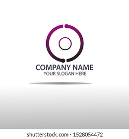Company Logo Design Two Circle Concept Stock Vector (Royalty Free ...