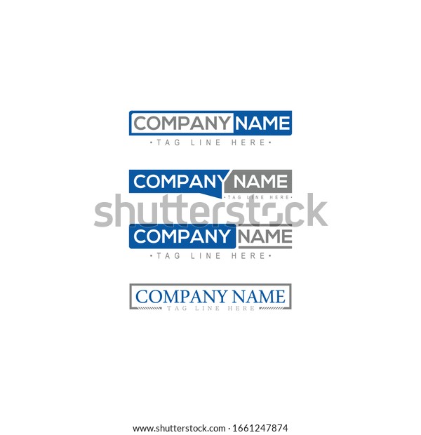 Company Logo Design Vector Set Stock Vector (Royalty Free) 1661247874 ...