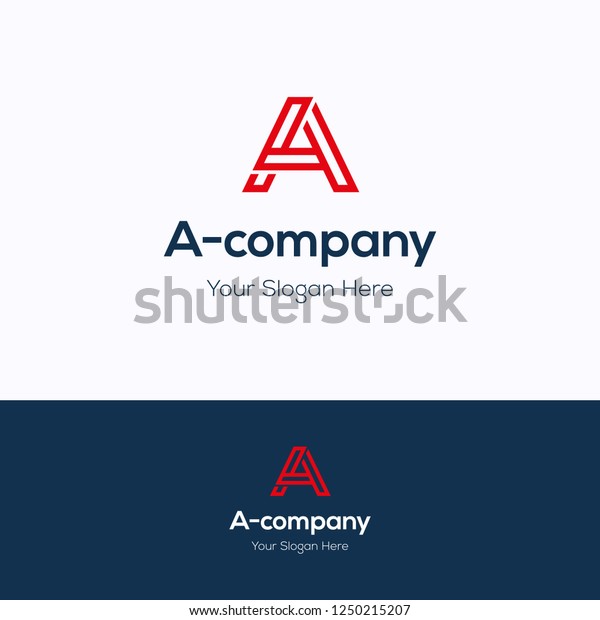 Company Logo Flat Line Logo Template Stock Vector (Royalty Free ...