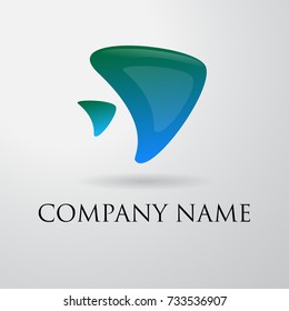 Company Logo Green Blue Gradient Color Stock Vector (Royalty Free ...