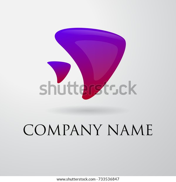 Company Logo Purple Red Gradient Color Stock Vector (Royalty Free ...