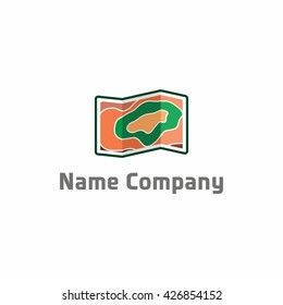 Company Logo Template Map Surveying Landscape Stock Vector (Royalty ...
