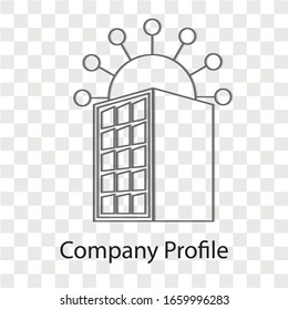 Company Profile Concept On Transparency Background Stock Vector ...