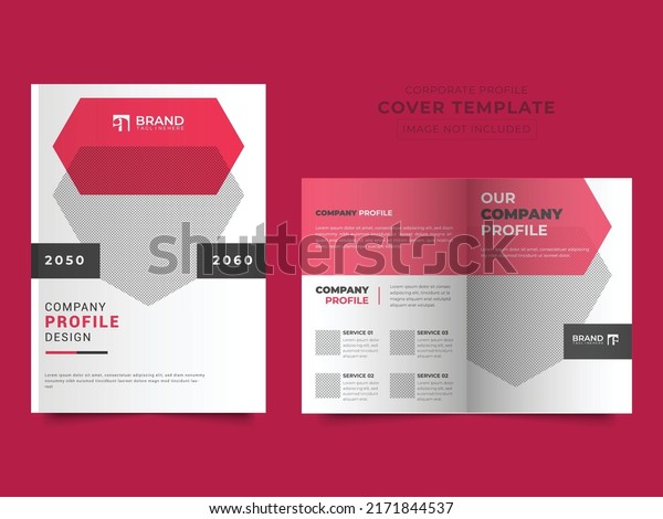 Company Profile Cover Template Design Brochure Stock Vector (Royalty ...