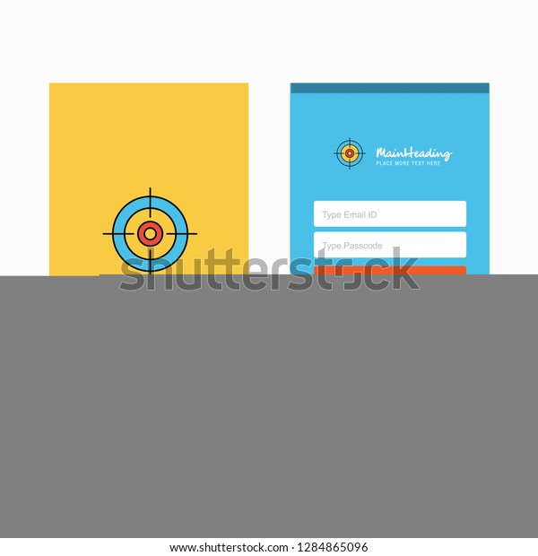 Company Target Splash Screen Login Page Stock Vector (Royalty Free ...