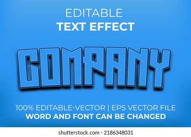 Company Text Effect Easy Edit Stock Vector (Royalty Free) 2186348031 ...