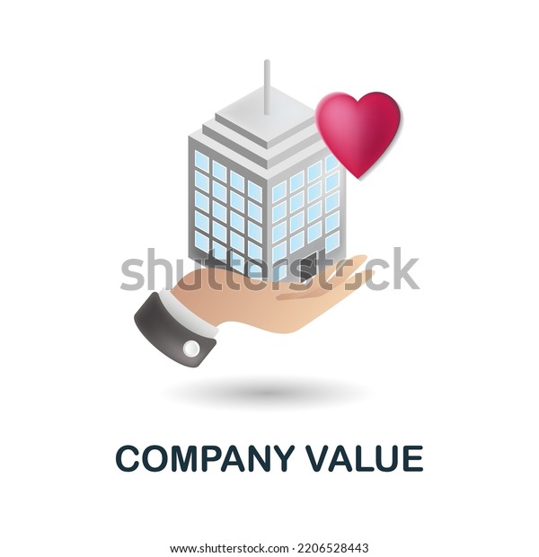 Company Value Icon 3d Illustration Company Stock Vector (Royalty Free ...