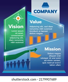 Company Vision Icon Template Value Mission Stock Vector (Royalty Free ...