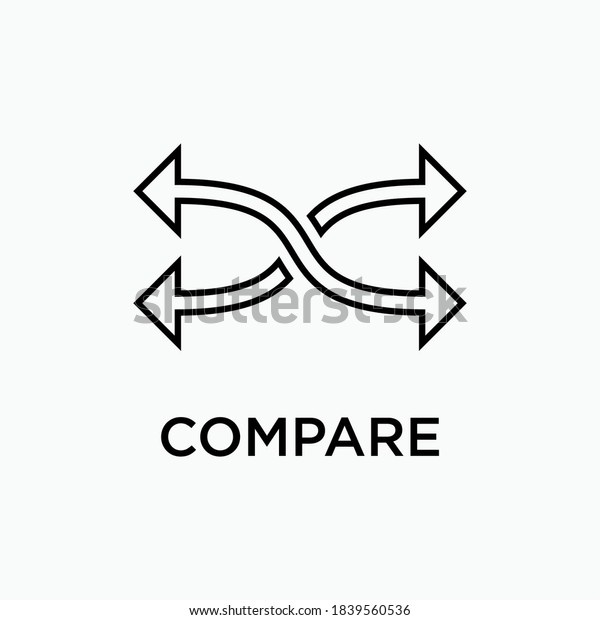Compares Icon Arrow Spread Sign Flexible Stock Vector (Royalty Free ...
