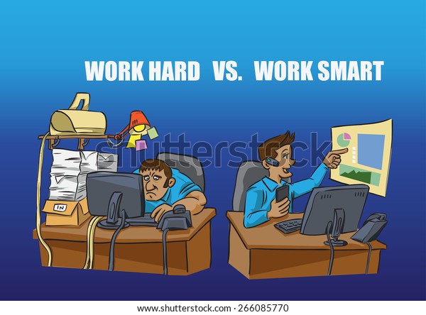 Comparison Between 2 Business Man Who Stock Vector (Royalty Free) 266085770