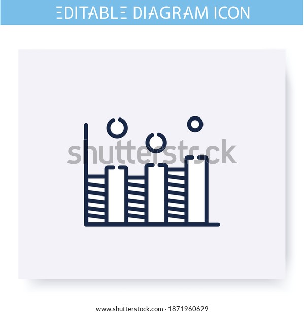 Comparison Diagram Line Iconstatistics Bar Chart Stock Vector (Royalty ...