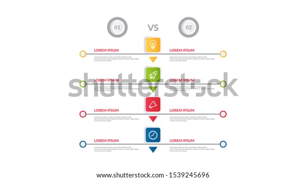 Comparison Infographic Flow Chart Design Business Stock Vector (Royalty ...