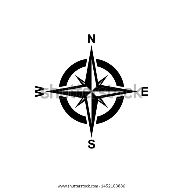 Compas Icon Isolated On Background Modern Stock Vector (Royalty Free ...