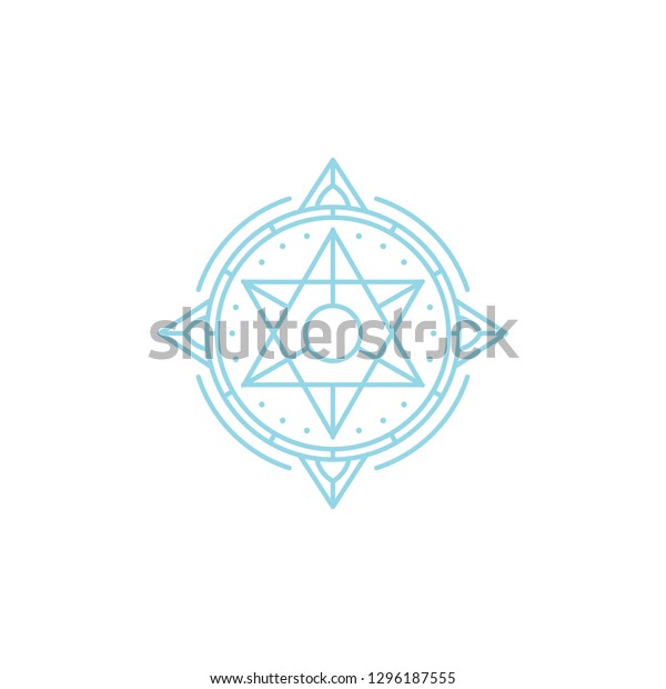 Compass Abstract Geometric Line Logo Stock Vector (Royalty Free ...