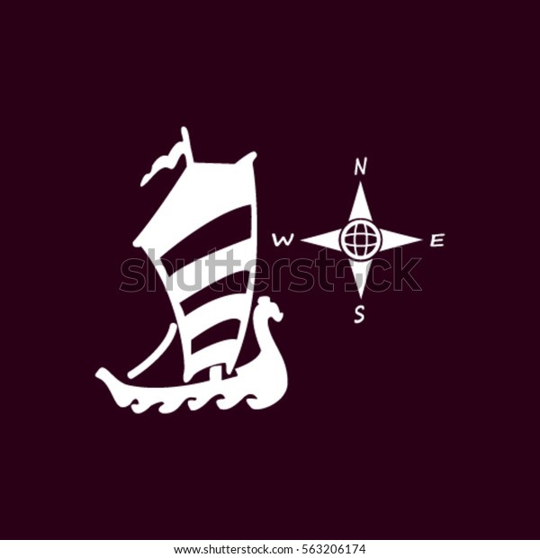 Compass Boat Vector Iconscompass Boat Vector Stock Vector (Royalty Free ...