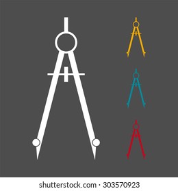 Compass Dividers Icon Set Stock Vector (Royalty Free) 303570923 ...