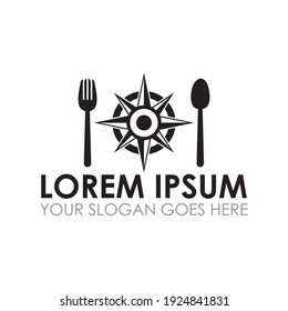 Compass Food Vector Restaurant Logo Stock Vector (Royalty Free ...