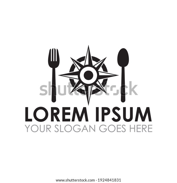 Compass Food Vector Restaurant Logo Stock Vector (Royalty Free ...