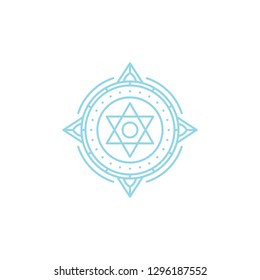 Compass Abstract Geometric Line Logo Stock Vector (Royalty Free ...